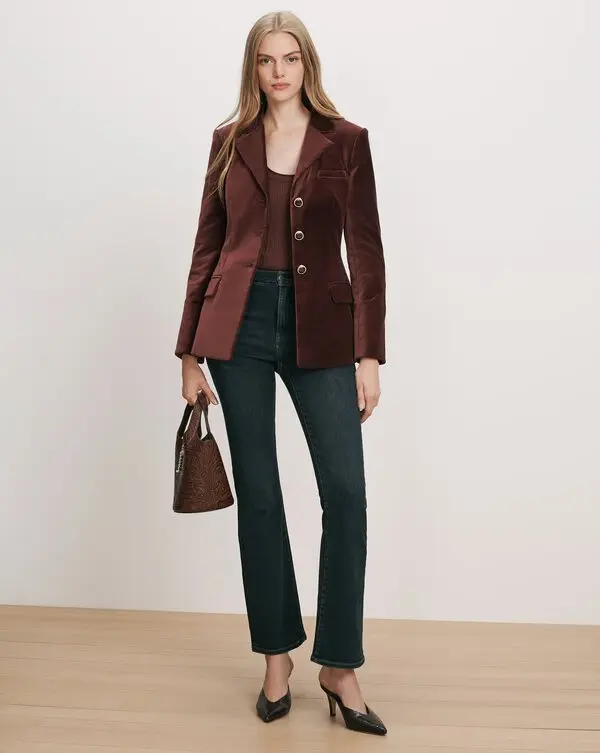 Veronica Beard Raelynn Velvet Jacket
