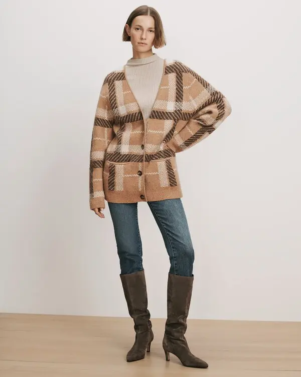 Veronica Beard Covey Plaid Cardigan