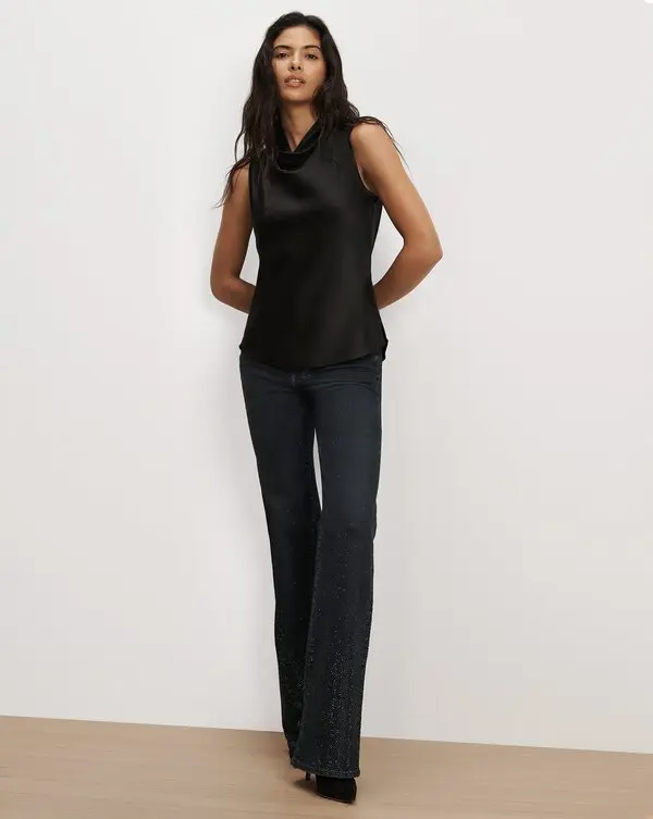 Veronica Beard Tam Sleeveless Blouse - Black