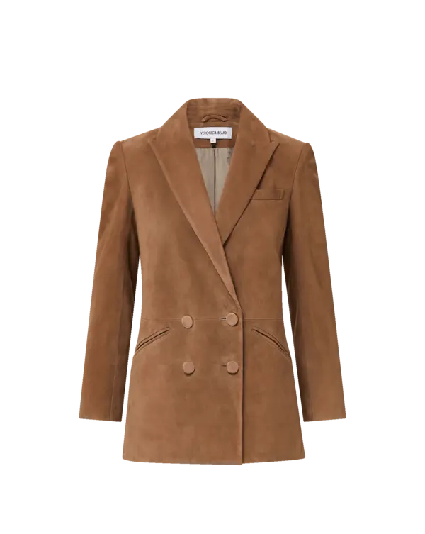 Veronica Beard Oria Suede Dickey Jacket