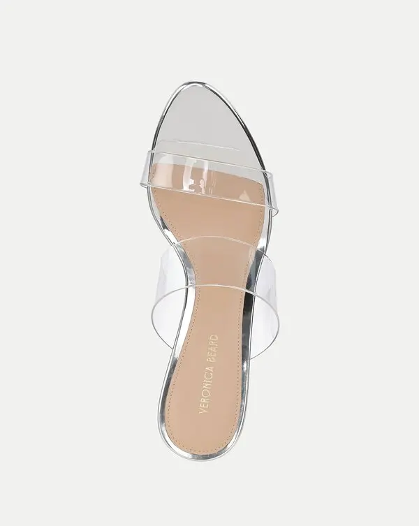 Veronica Beard Asha Mid-heel Sandal - Silver