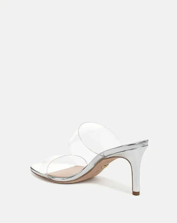 Veronica Beard Asha Mid-heel Sandal - Silver