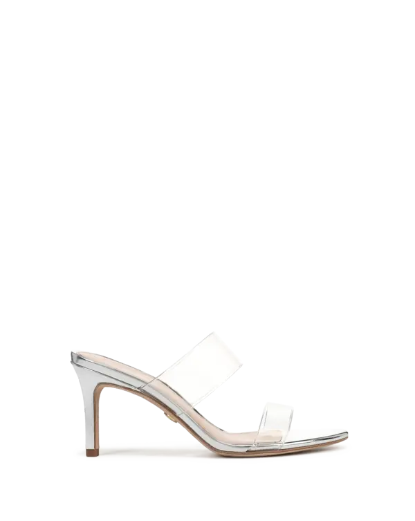 Veronica Beard Asha Mid-heel Sandal - Silver