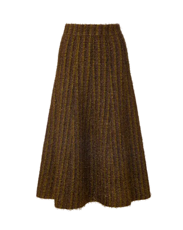 Veronica Beard Esmeray Metallic Midi Skirt