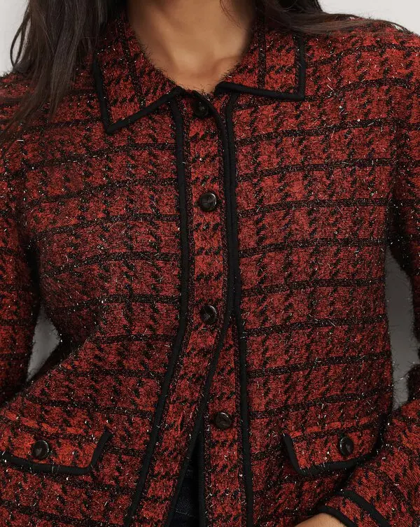 Veronica Beard Blanche Knit Tweed Jacket