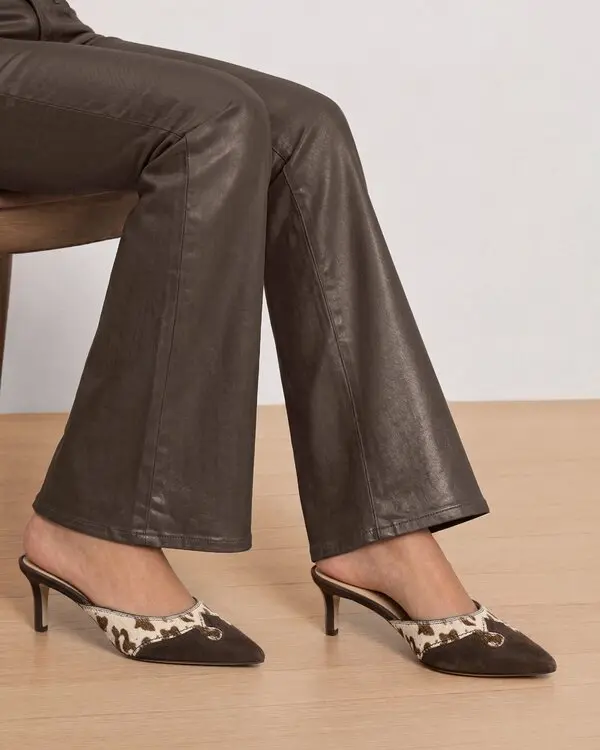 Veronica Beard Lisa Western Mule - Brown Multi