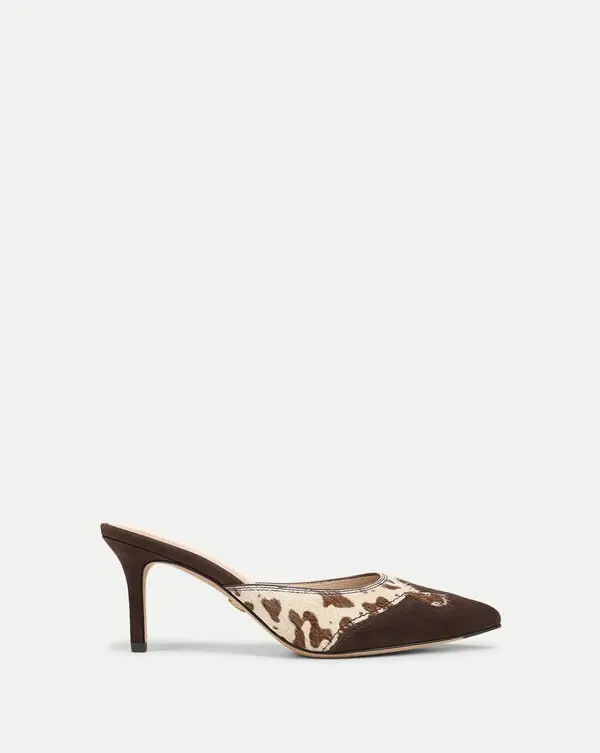 Veronica Beard Lisa Western Mule - Brown Multi