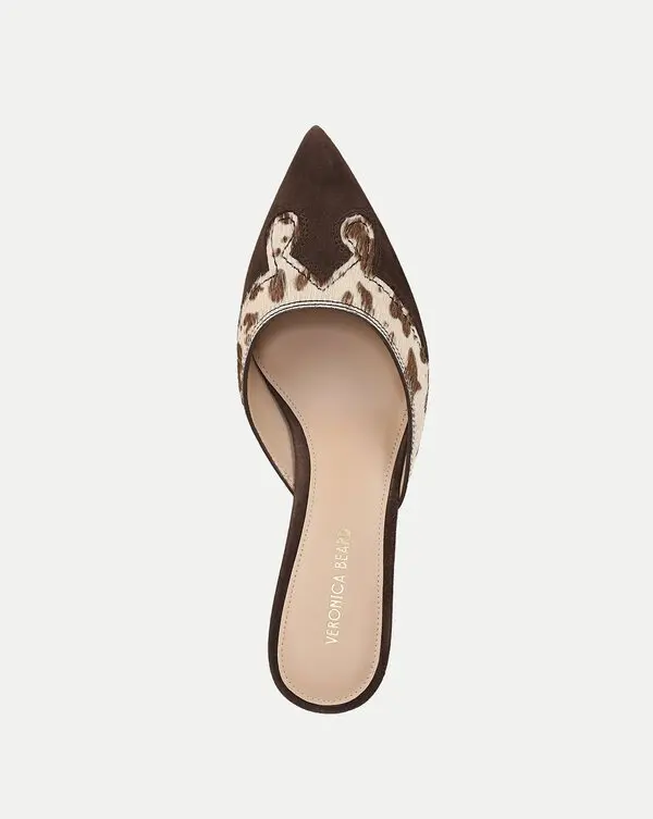 Veronica Beard Lisa Western Mule - Brown Multi