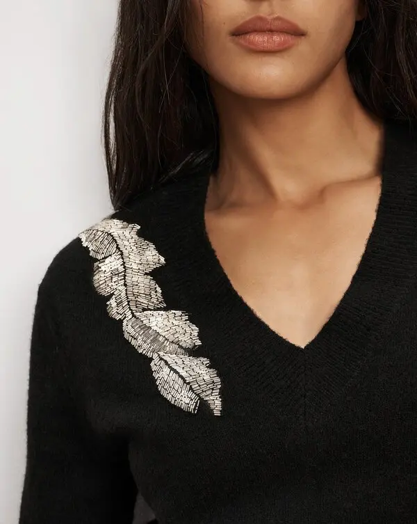 Veronica Beard Saelith Beaded Sweater
