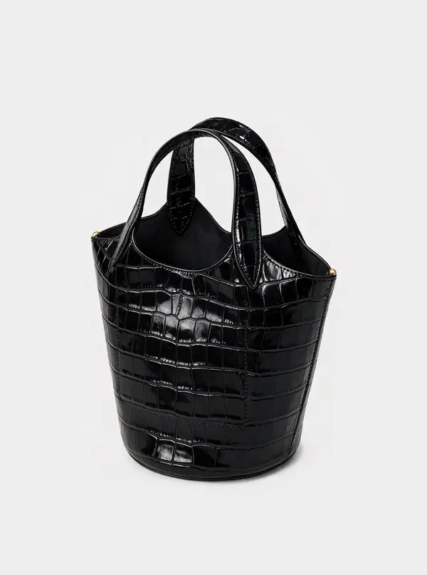 Veronica Beard Croc-embossed Anchor Bag