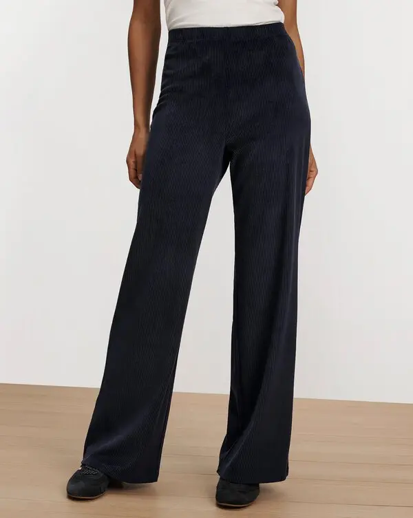 Veronica Beard Tobias Wide-leg Pant - Navy