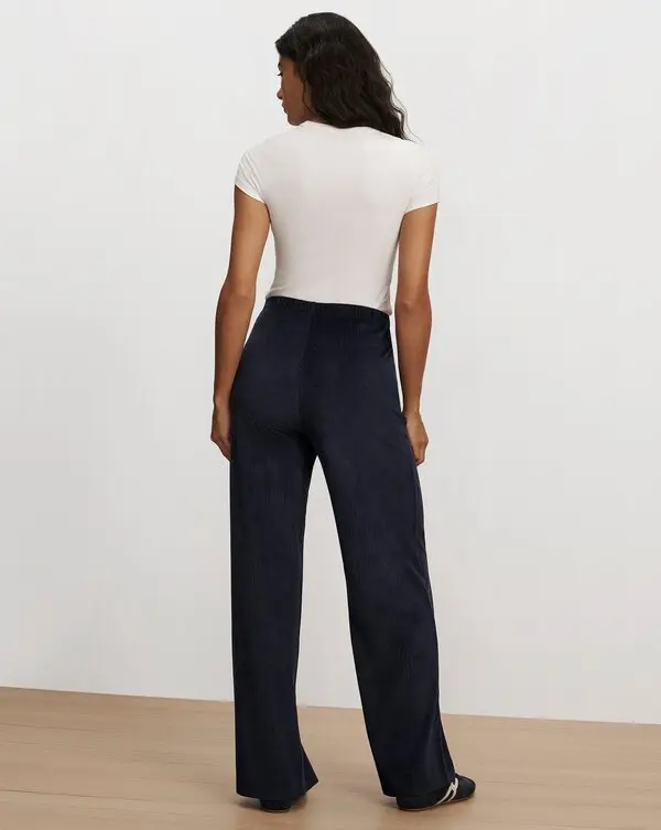 Veronica Beard Tobias Wide-leg Pant - Navy