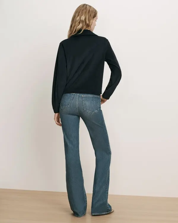 Veronica Beard Issa Long-sleeve Polo Shirt
