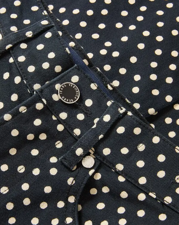 Veronica Beard Taylor Polka-dot Wide-leg Jean