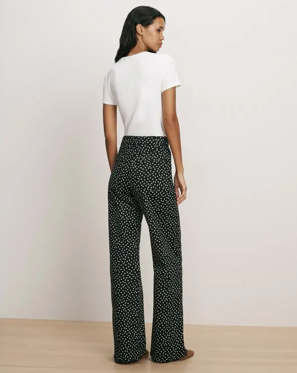 Veronica Beard Taylor Polka-dot Wide-leg Jean