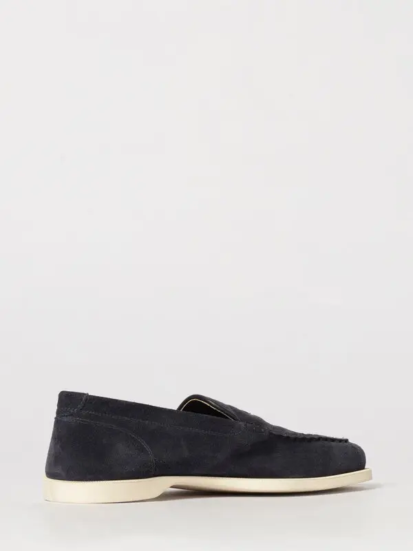 John Lobb Suede Penny Loafers With Rubber Sole