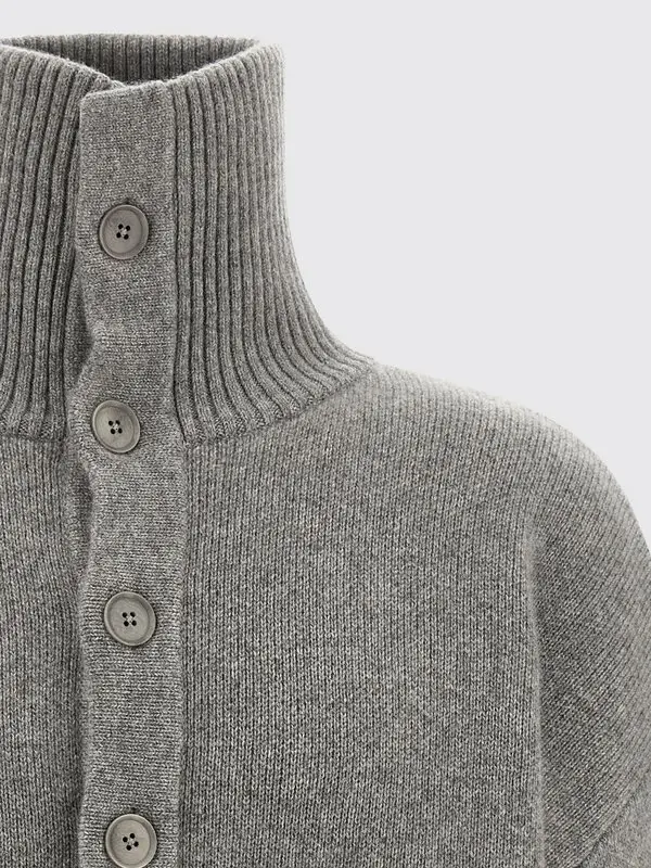 Extreme Cashmere Turtleneck Cardigan In Pure Cashmere With Button Closure