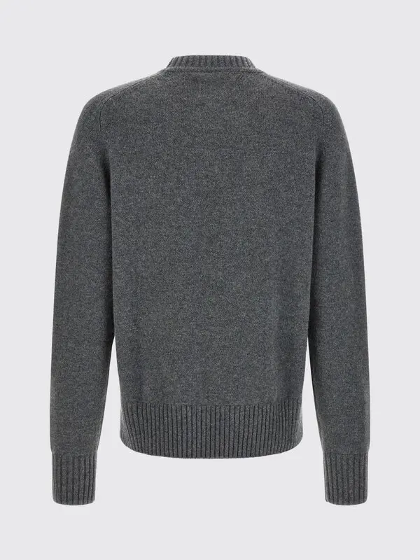 Extreme Cashmere Pure Cashmere Crewneck Sweater With Ribbed Trims - Grey