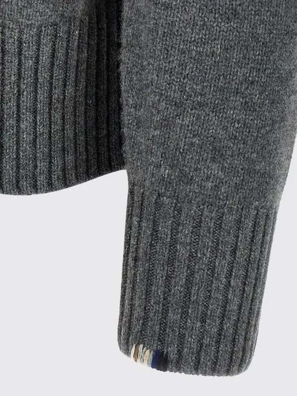 Extreme Cashmere Pure Cashmere Crewneck Sweater With Ribbed Trims - Grey