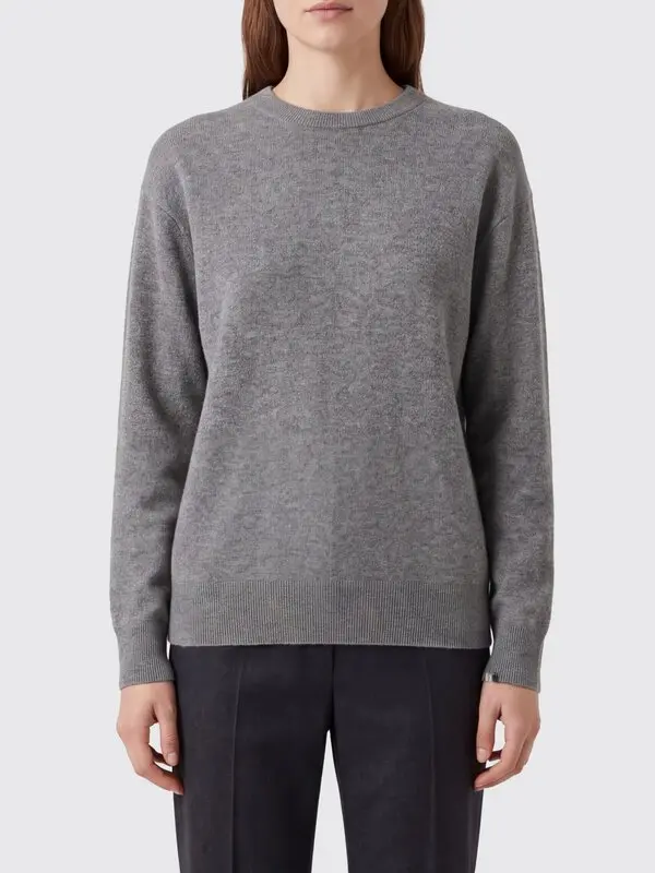 Extreme Cashmere Crewneck Pure Cashmere Jumper With Dropped Shoulders - Grey