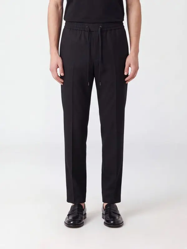 Dolce & Gabbana Virgin Wool Jogging Trousers With Drawstring Waist