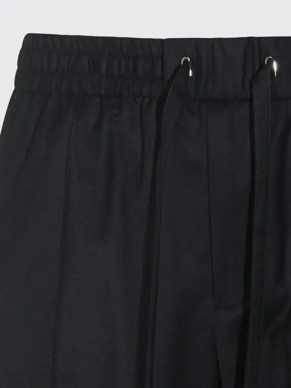 Dolce & Gabbana Virgin Wool Jogging Trousers With Drawstring Waist