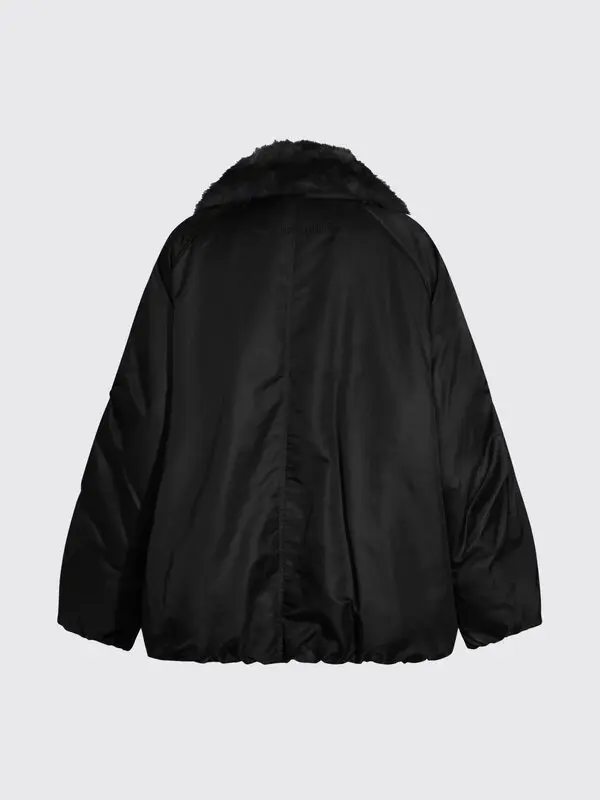STAND STUDIO Thilda Recycled Nylon Bomber Jacket With Fur Collar