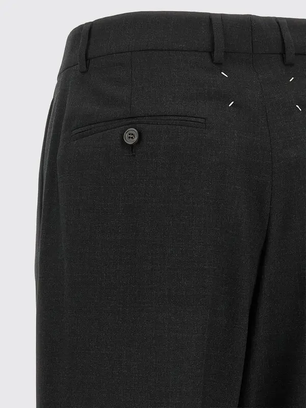 MAISON MARGIELA Wide-leg Tailored Wool Trousers With Four Stitches