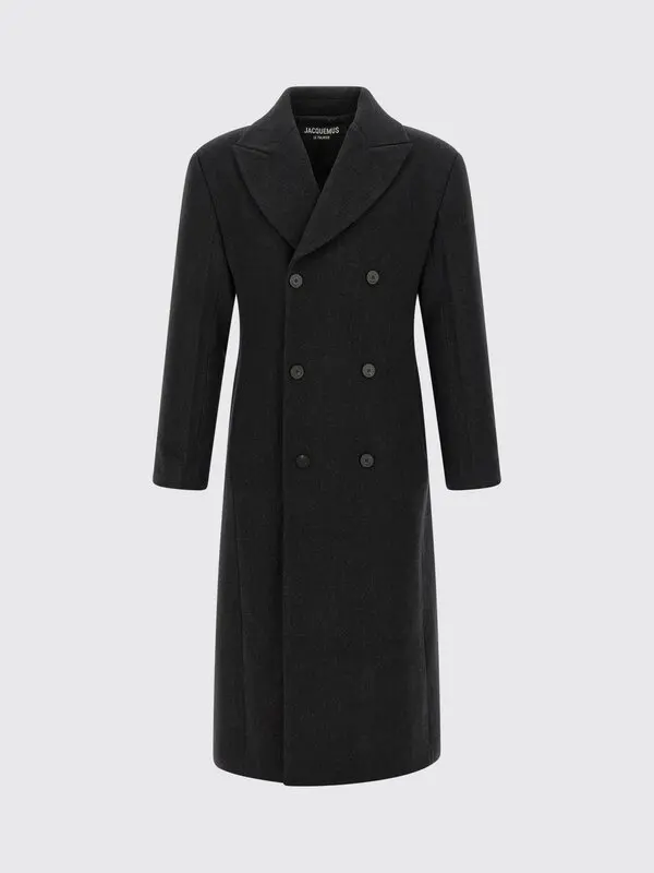 Jacquemus Long Double-breasted Virgin Wool Coat With Lapels