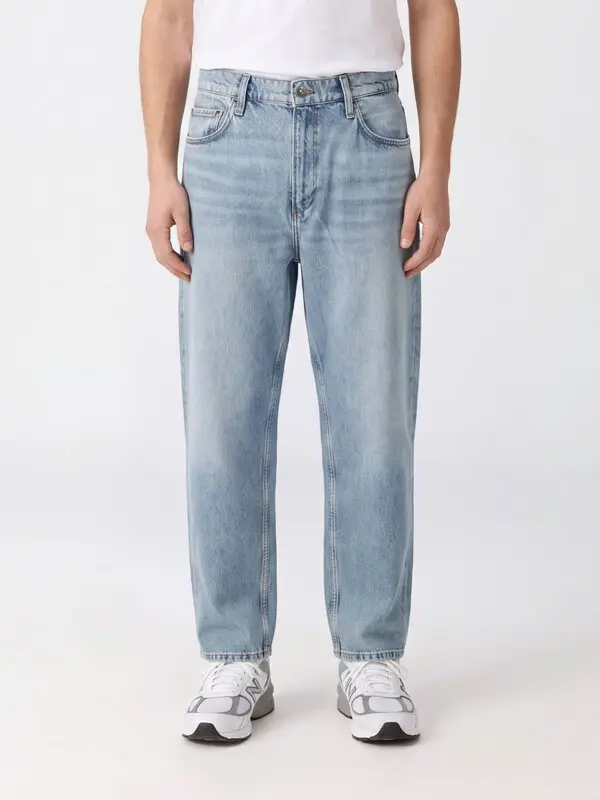 RAG&BONE Baggy Fit Cotton Jeans With Button And Zip Fly