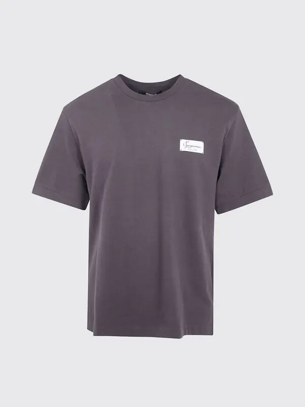 Jacquemus Contrast Logo Cotton T-shirt With Dropped Shoulders