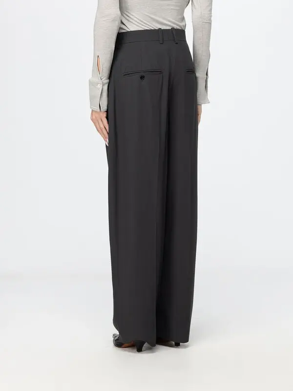 TOTEME High-waisted Wide Leg Wool Blend Tailored Trousers With Slant Pockets