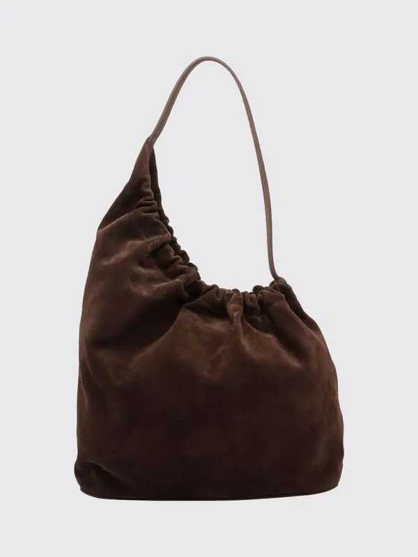 AESTHER EKME Asymmetrical Ruched Calfskin Shoulder Bag