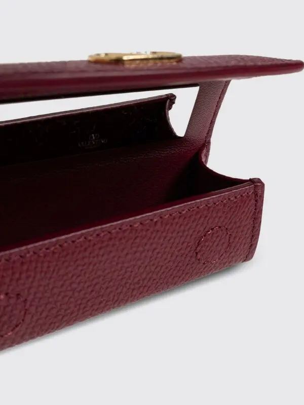 Valentino Garavani Vlogo Signature Grained Calfskin Leather Utility Case