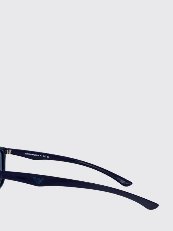 Emporio Armani Rectangular Sunglasses In Blue Nylon With Tonal Logo