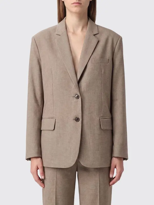ELEH Single-breasted Blazer In Polyester Blend With Lapels And Flap Pockets