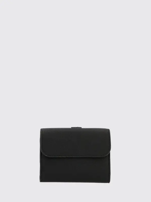 Chloé Calfskin Leather Trifold Wallet With Logo Charm - Black