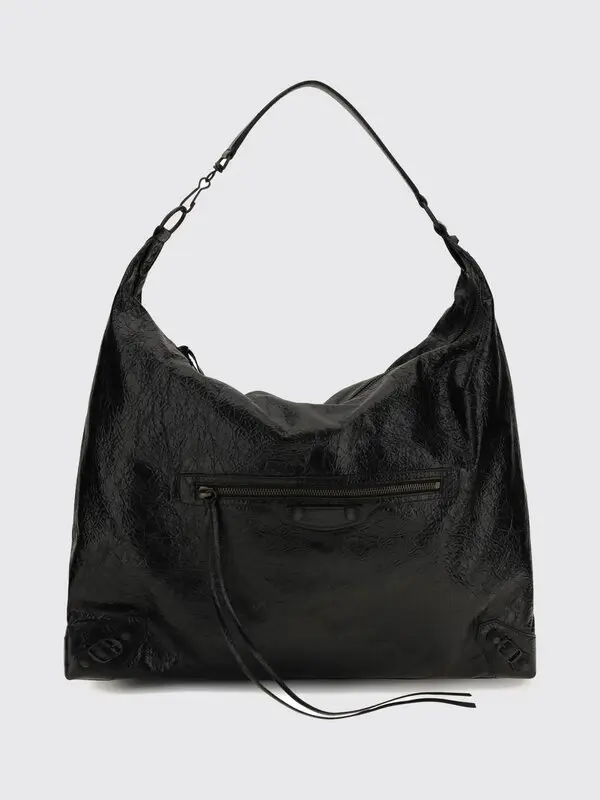 Balenciaga Le City Arena Lambskin Shoulder Bag With Studs