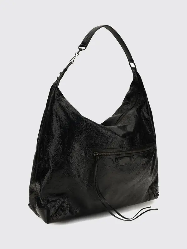 Balenciaga Le City Arena Lambskin Shoulder Bag With Studs