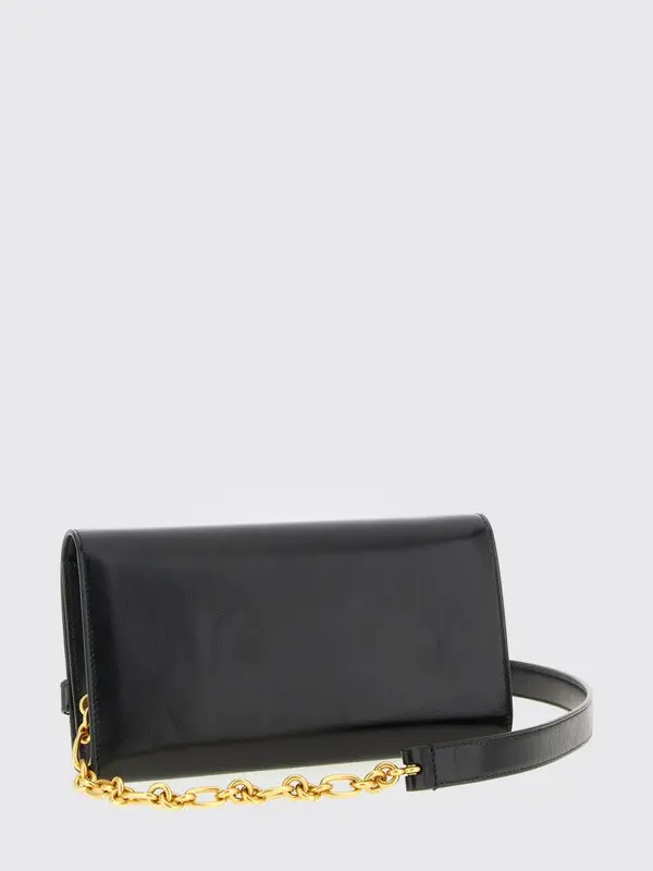 Balmain Smooth Leather Mini Top Handle Bag With Pb Monogram And Removable Strap