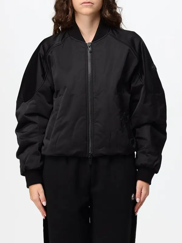 Moose Knuckles Relaxed Fit Polyester Bomber Jacket With Logo Patch