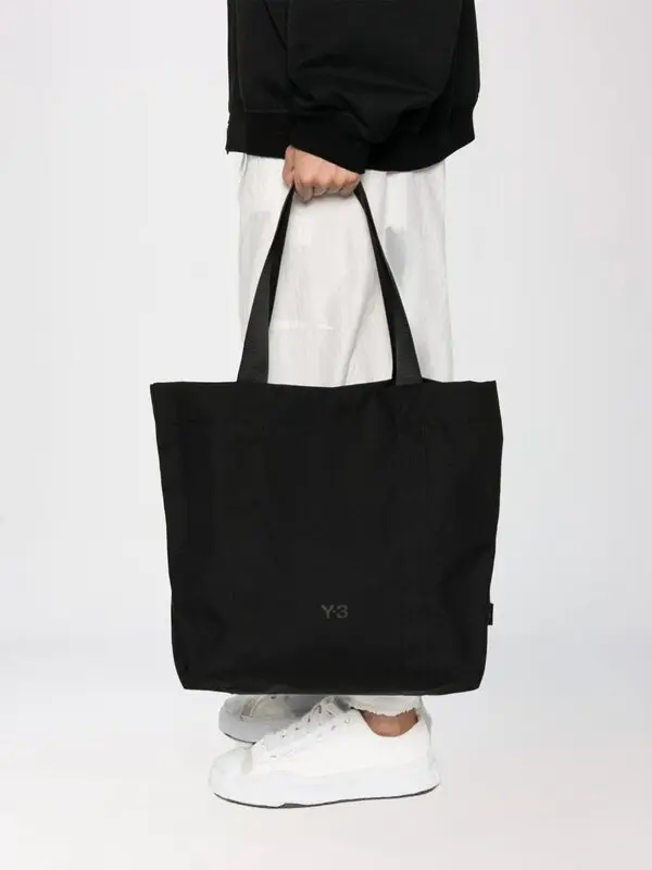Y3 Polyamide Tote Bag With Double Handle And Tonal Logo
