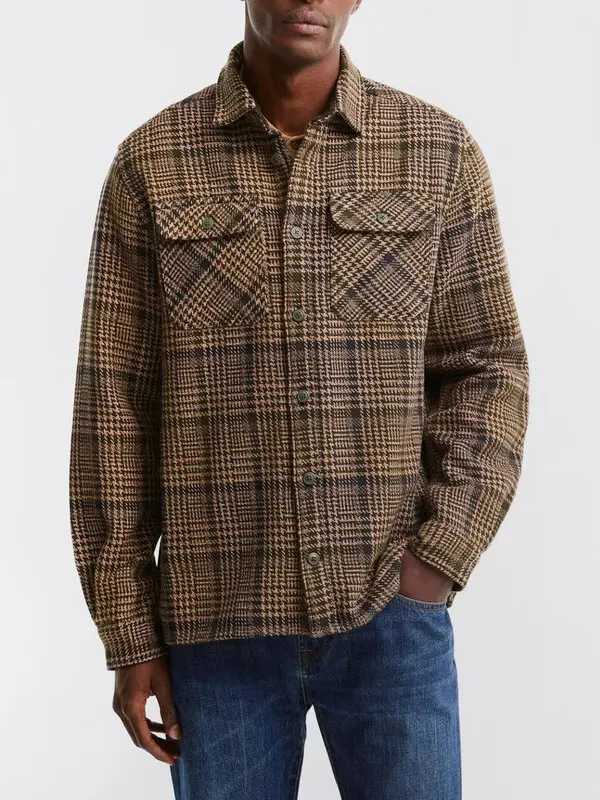 Barbour Check Cotton Overshirt With Applied Patch Pockets