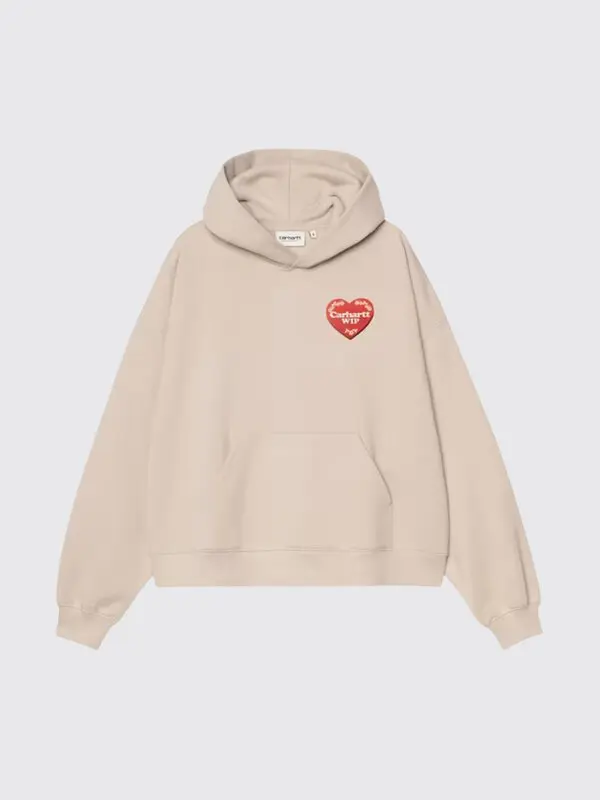 Carhartt Work In Progress Oversized Heart Print Cotton Jersey Hoodie
