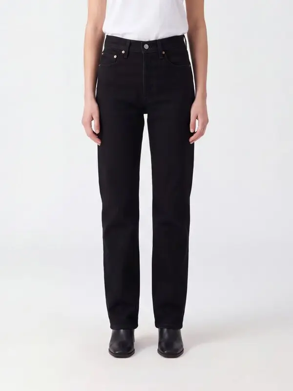 LEVI'S Ribcage High-waisted Wide Leg Jeans In Recycled Denim - Black