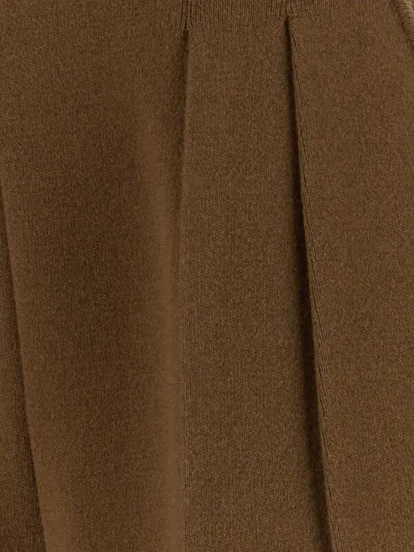 Max Mara High-waisted Wool And Cashmere Knit Trousers - Camel