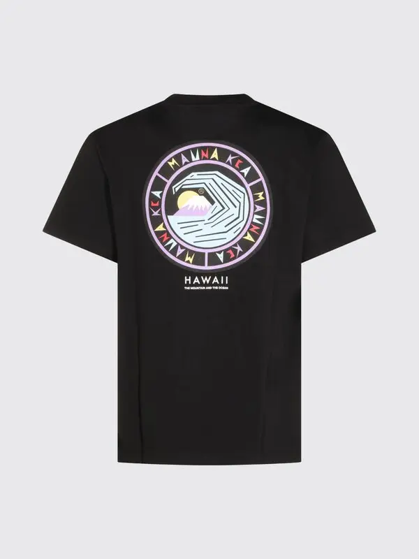 MAUNA KEA Cotton T-shirt With Graphic Print And Back Logo - Black