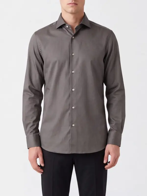 Brunello Cucinelli Casual Long-sleeved Cotton Shirt With French Collar