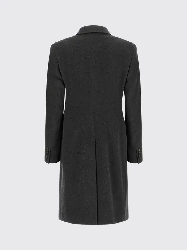 Tagliatore Long Double-breasted Wool And Cashmere Coat With Peak Lapels