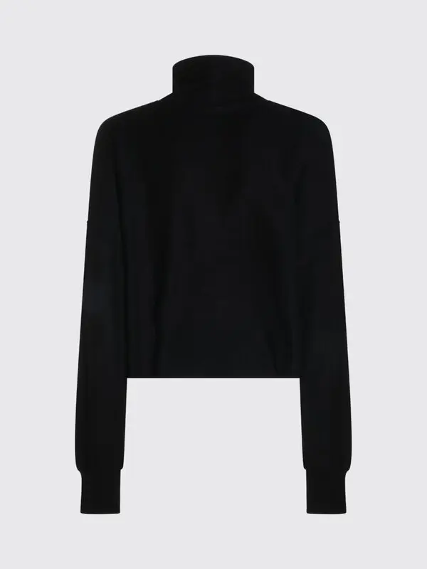 THOM KROM Relaxed Fit High Neck Jumper In Viscose Blend With Dropped Shoulders